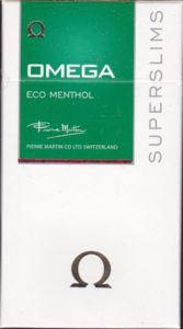 Cigarette Pack: Omega Eco Menthol Superslims (SwitzerlandCol:CH-CT-0049