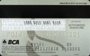 Bank Card: BCA Card (Bank Central Asia, IndonesiaCol:ID-GM-0070