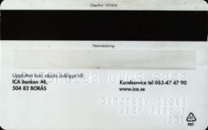 Bank Card: Ica (ICA Banken, Sweden) Col:SE-GM-0010