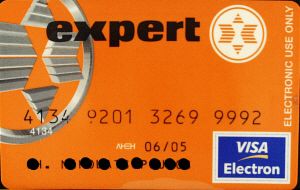 Bank Card: Expert Visa Electron (EFG Eurobank Ergasias S.A., GreeceCol ...
