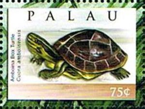 Stamp: Amboina Box Turtle (Cuora amboinensis) (Palau(Reptiles and ...