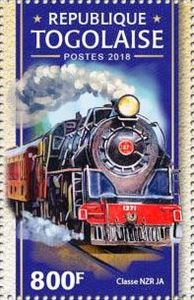 Stamp: NZR JA Class (Togo(Steam Locomotives (2018)) Mi:TG 8977,Yt:TG 6293