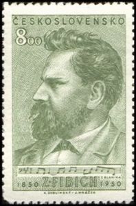 Stamp: Zdeněk Fibich (1850-1900), composer (Czechoslovakia(Zdeněk ...