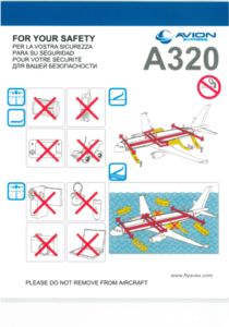 Safety Card: A320 (Avion Express, LithuaniaCol:AVE-LT-0001