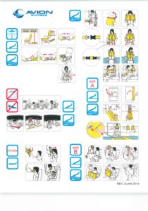 Safety Card: A320 (Avion Express, LithuaniaCol:AVE-LT-0001