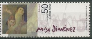 Stamp: "Adamant", Max Jiménez (Costa Rica(Max Jimenez, birth Cent.) Mi ...