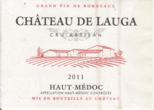 Drink Label: Château de Lauga (Earl C. Brun, FranceCol:FR-WINE-000069