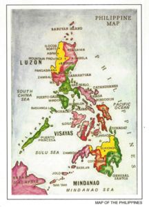 엽서: Map of the Philippines (필리핀(- Maps) Col:PH-000099