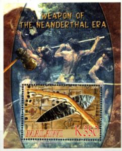 Stamp: Neanderthal - Weapon of the Neanderthal Era (Malawi: Illegal ...
