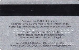 Functional Card: Olerex (Filling Stations, Estonia(Olerex) Col:EE-OLER-002