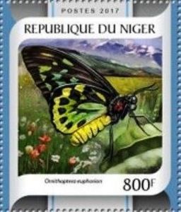 Stamp: Cairns birdwing (Ornithoptera euphorion) (Niger(Butterflies ...