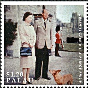 Stamp: Queen Elizabeth II & Prince Philip (Palau(Diamond Jubilee of ...