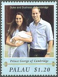 Stamp: Duke and Duchess of Cambridge (Palau(Birth of HRH Prince George ...