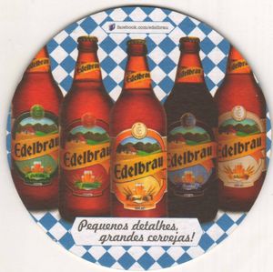 Beer Coaster: Edelbrau (Cervejaria Edelbräu, Brazil) Col:BR-000653
