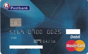 Bank Card: Postbank MasterCard Debit - 0714 (Postbank, BulgariaCol:BG ...