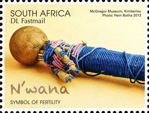 Stamp: N'wana, symbol of fertility (South Africa(Symbols of South ...