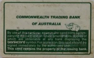 Bank Card: Bankcard (Commonwealth Bank, AustraliaCol:AU-GM-0007