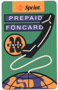 Phonecard: Sprint Prepaid Foncard 20 Units (Travelex) (Sprint (SPR ...
