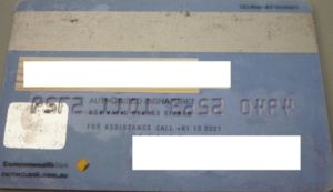 Bank Card: Commonwealth Bank (Commonwealth Bank, AustraliaCol:AU-VI-0008