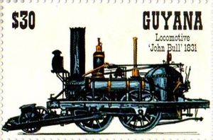 Stamp: "John Bull", 1831 Locomotive (Guyana(History of Trains, Steam ...