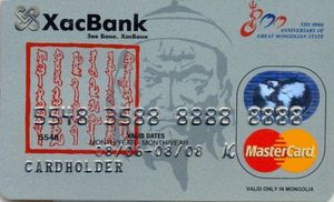 Bank Card: Chinggis Khaan (XacBank, MongoliaCol:MN-MC-0016