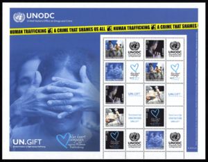 Stamp: Human Trafficking (UNO Vienna) (Greeting stamps) Mi:NT-WN 634-638 KB