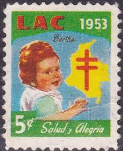 Stamp: Liga Antituberculosa Colombiana (LAC) (Colombia: Cinderella ...