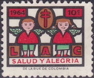 Stamp: Liga Antituberculosa Colombiana (LAC) (Colombia: Cinderella ...