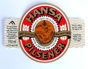 Drink Label: Hansa Pilsener (Maluti Mountain Brewery, LesothoCol:LS ...