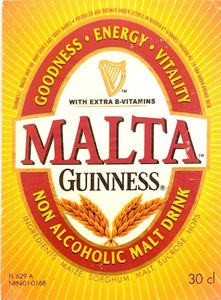 Drink Label: Guinness Malta (Guinness Nigeria Breweries, NigeriaCol:NG ...