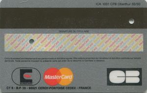 Bank Card: CIC Paris (CIC, FranceCol:FR-MC-0032