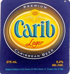 Etiqueta de bebida: Carib Lager (Carib Brewery LTD., San Cristóbal y ...