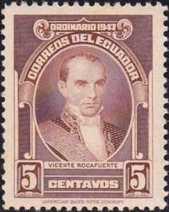 Sello: President Vicente Rocafuerte (1783-1847) (Ecuador(Definitives of ...
