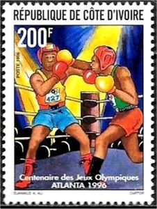 Stamp: Boxing (Ivory Coast(Summer Olympic Games 1996 - Atlanta) Mi:CI ...