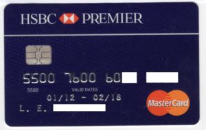 Bank Card: HSBC PREMIER MasterCard (07/13) (HSBC bank, Greece) Col:GR ...