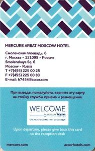 Carte d’hôtel: Mercure Arbat Moscow Hotel (Mercure, Russie(Mercure ...
