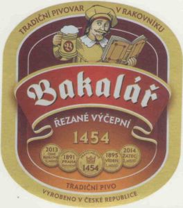 Štítok z nápoja: Dx-Bakalar Rezane Vycepni (Pivovar Bakalář Rakovnik ...