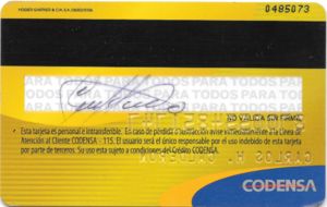 Bank Card: Crédito Fácil Codensa (Colpatria, Colombia) Col:CO-GM-0006.01