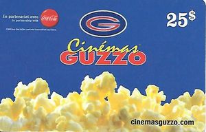 Gift Card: Popcorn $25 (Coca-Cola) (Guzzo, Canada) (Coca Cola) Col:CA ...