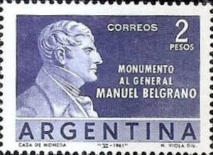 Stamp: Monument to General Manuel Belgrano (1770-1820) (ArgentinaMi:AR ...