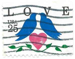 Stamp: Love (United States of America(Love - 1990 Series) Mi:US 2073Eor