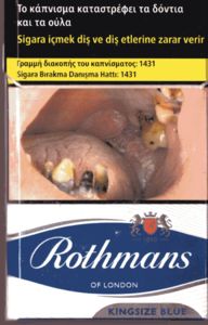 Cigarette Pack: Rothmans Kingsize Blue (Cyprus) Col:CY-CT-0033