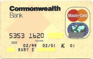 Bank Card: Commonwealth Bank (Commonwealth Bank, AustraliaCol:AU-MC-0011