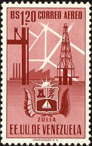 Stamp: Zulia a1, 2b (Venezuela(Arms of Zulia) Mi:VE 706,Sn:VE C352,Yt ...