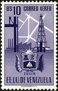 Stamp: Zulia a10b (Venezuela(Arms of Zulia) Mi:VE 709,Sn:VE C355,Yt:VE ...