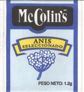Tea Bag: Anis seleccionado (McColin's, Peru(Seleccionado) Col:TB-PE-0052