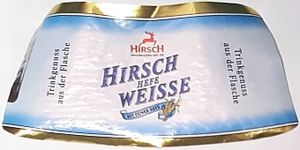 Drink Label: Hirsch Weisse (Hirsch-Brauerei Honer GmbH & Co., Germany ...
