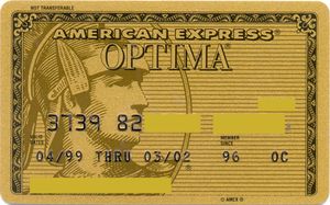 Bank Card: American Express OPTIMA Gold US-373982 (American Express ...