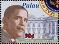 Stamp: President Barack Obama (Palau(50th birthday of President Obama ...