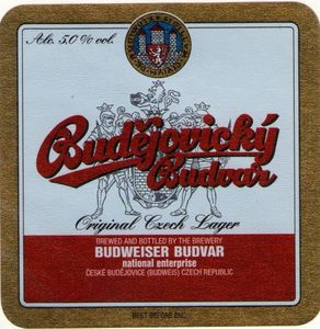 Drink Label: AH84-Budějovický Budvar Original Czech Lager (Budweiser ...